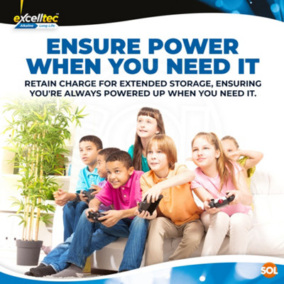 SOL 20pk Alkaline Double AA Batteries 1.5V Stay Charged with Double A ...