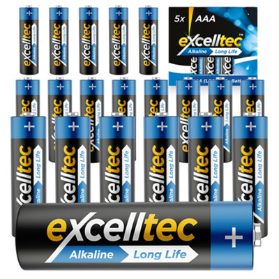 SOL 20pk Alkaline Triple AAA Batteries 1.5V Stay Charged with AAA ...