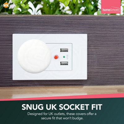 SOL 20pk Plug Electric Socket Covers UK Child Safety Plug Socket Covers ...