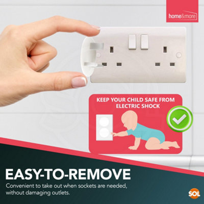 SOL 20pk Plug Electric Socket Covers UK Child Safety Plug Socket Covers ...