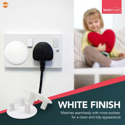 SOL 20pk Plug Electric Socket Covers UK Child Safety Plug Socket Covers ...