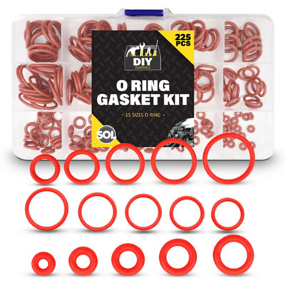 SOL 225pk O Rings Rubber Assorted Seal Kit Tap Washers Assorted UK ...