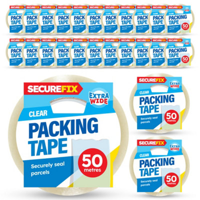SOL 24pk Clear Tape for Packing 50mm x 48mm Heavy Duty Clear Packing ...