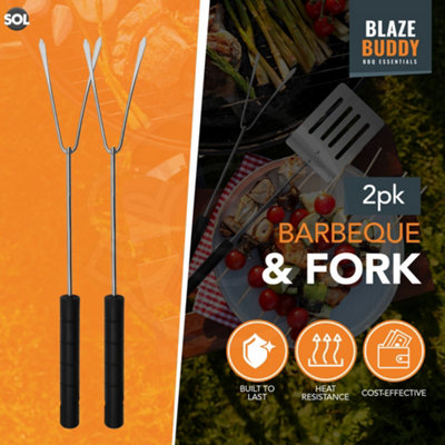 SOL 2pk BBQ Fork Toasting Forks for BBQ, Toasting Marshmallow, Smores ...