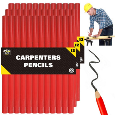 SOL 36pk Work Pencils for Builders, Carpenters Pencils for Marking ...
