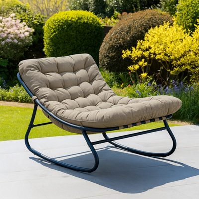 Solace Outdoor Rocking Chair - Light Brown