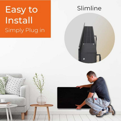 SolAire Vitra Glass Wifi Electric Panel Heater, Wall Mounted / Portable ...