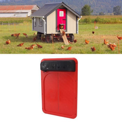 Solar chicken door Automatic solar coop door with light sensor for ...