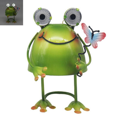 Solar Eyes Frog Garden Ornament