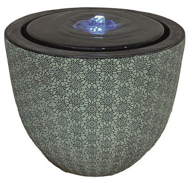 Solar Jasmin Bubbling Pot Modern Solar Water Feature without Cover