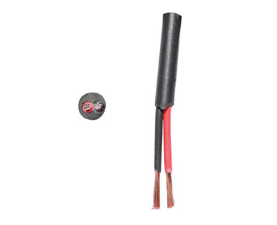 Buy Solar Panel Cable - Twin Core 1.00mm2 16.5A - 50m Coil | DIY at B&Q