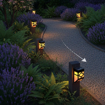 Solar Panel Fence LED Wall Light Outdoor Waterproof Garden Security Lamp