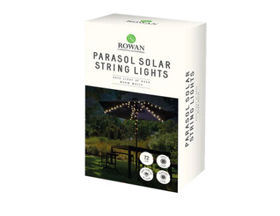 Solar Parasol Umbrella String Lights