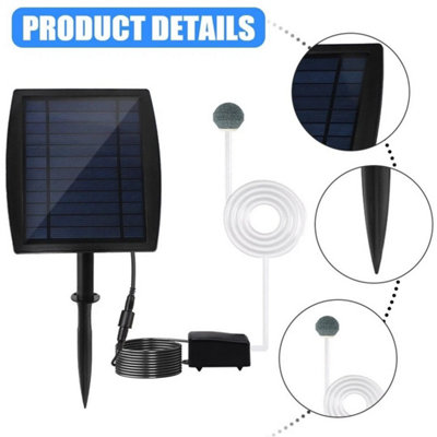 Solar Pond Aerator Quiet Pond Oxygenator 3 Modes Hydroponics Air Pump ...