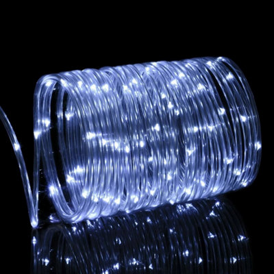 Solar Power LED Rope Tube String Fairy Lights Strip Waterproof Garden ...