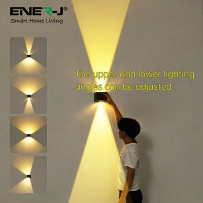 Solar Powered, Adjustable Beam Angle LED Wall Light, Save Electricity ...