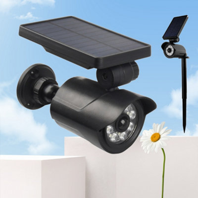 Solar Powered Dummy Security Camera CCTV Indoor/Outdoor Fake Flashing Cam