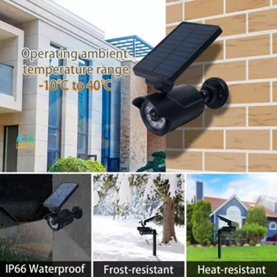 Solar Powered Dummy Security Camera CCTV Indoor/Outdoor Fake Flashing Cam