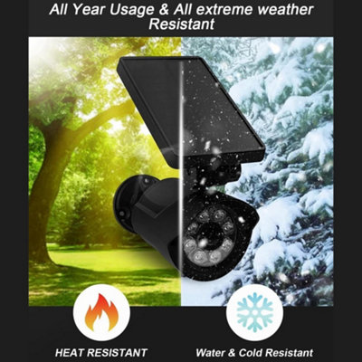 Solar Powered Dummy Security Camera CCTV Indoor/Outdoor Fake Flashing Cam
