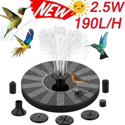 Solar Powered Floating Pump Water Fountain Bird Bath Pond Pool Garden ...