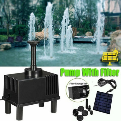 Solar Powered Fountain Submersible Water Pump Garden Pond Pool Feature ...