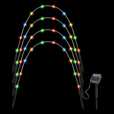 Solar-Powered LED Garden Arch Lights 40 Bright LEDs Waterproof Outdoor ...