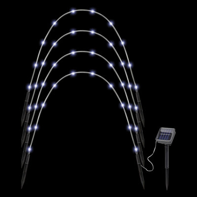 Solar-Powered LED Garden Arch Lights 40 Bright Waterproof LEDs 400cm ...