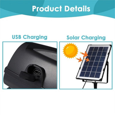 Solar Powered Oxygenator Air Stone Aerator Pond Water Oxygen Pump