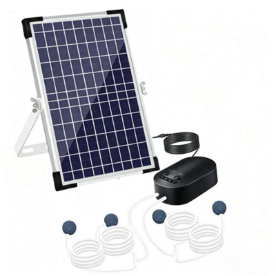 Solar Powered Pond Oxygen Pump 3 Modes Outdoor Fish Tank Water Aerator