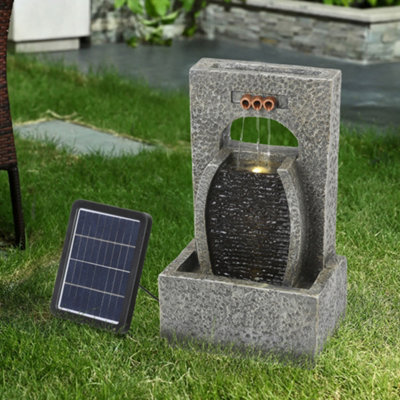 Solar-Powered Water Fountain Garden Decor