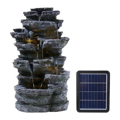 Solar-Powered Water Fountain Outdoor Garden Decor