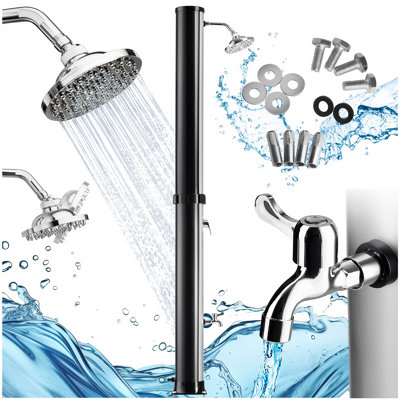 Solar Shower Orinoco - 38 litre, warm water, rain shower head ...