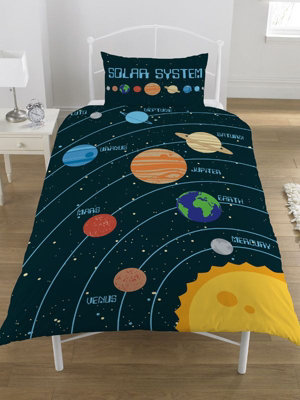 Solar System Single Duvet Cover and Pillowcase Set
