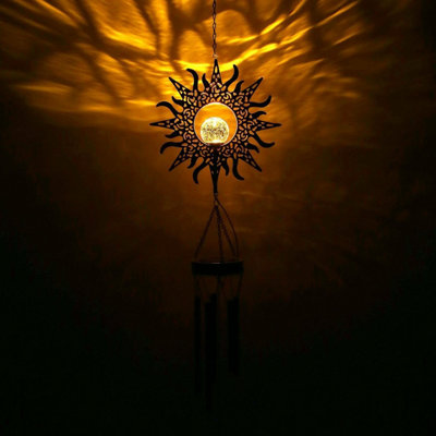 Solar Wind Chimes Lights - Sun Design LED Night Light for Outdoor ...