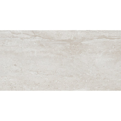 Soleil Beige Glossy Travertine Effect 100mm x 100mm Ceramic Wall Tile ...