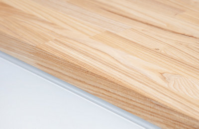 Solid Ash Wood Worktop 3M x 635mm x 40mm - Premium Real Wooden Timber ...