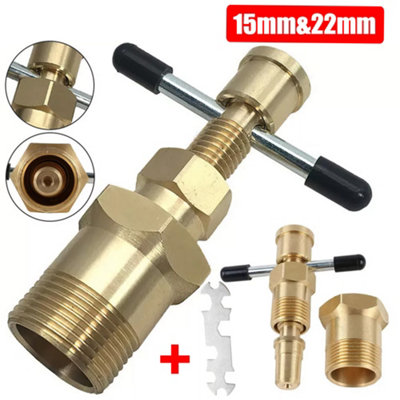 Solid Brass Plumbers Olive Puller & Remover Tool 15mm & 22mm
