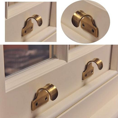 Solid Brass Window Sash Lift Handle 50mm - Vintage Victorian Style Grip ...