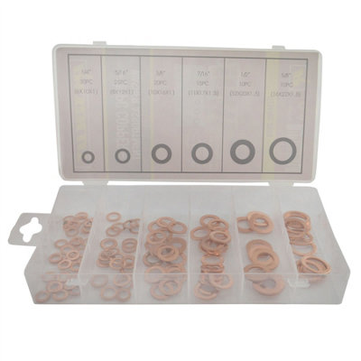 Solid Copper Washers Sump Plug Engine Washer Set Imp Metric M6 to M16 ...