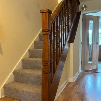 Solid Hemlock Newel Post Provincial 90mm Kit UK Manufactured ...