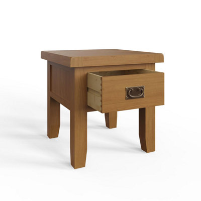 Solid Natural Oak Side/Lamp Table