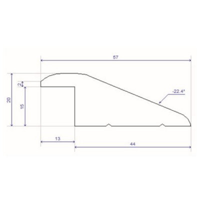 Solid Oak 15mm Ramp Section Premium Quality (1.10m Long) (Pack of 3)