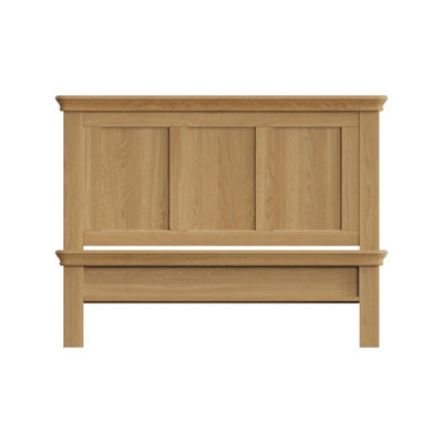Solid Oak Bed Frame UK Double 4FT6 Low Natural Oak Finish