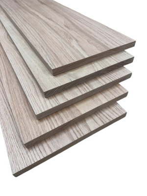 Solid Oak Boards Furniture Board (L) 1100mm x (W) 300mm x (T) 22mm