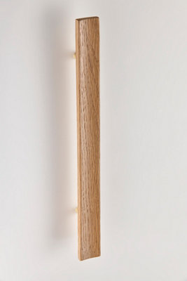 Solid Oak & Brass Handle - Swinford 320mm Clear Lacquer