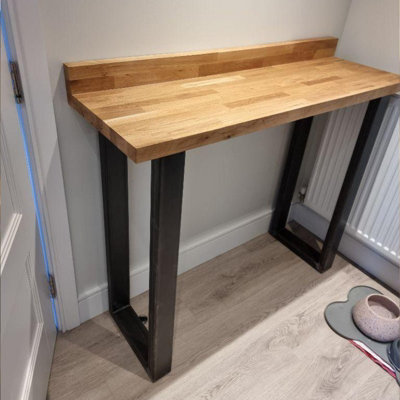 Solid Oak Breakfast Bar - Black Ozmo