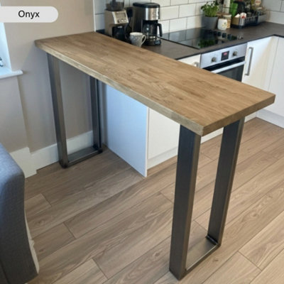 Solid Oak Breakfast Bar - Onyx