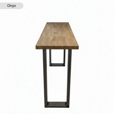 Solid Oak Breakfast Bar - Onyx