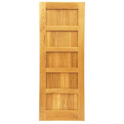 Solid Oak Five Panel Shaker Style Door