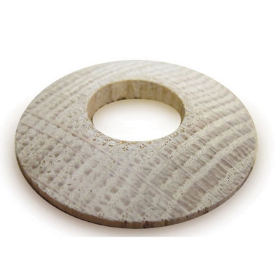 Solid Oak Flat Pipe Ferrule - Unfinished - 18x44mm - 2 Pack | DIY at B&Q